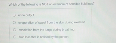 Solved Which of the following is NOT an example of sensible | Chegg.com