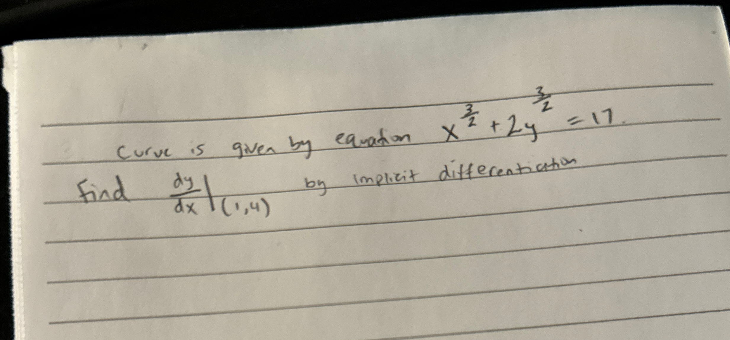 Solved curve is given by equation x32+2y32=17. ﻿find | Chegg.com
