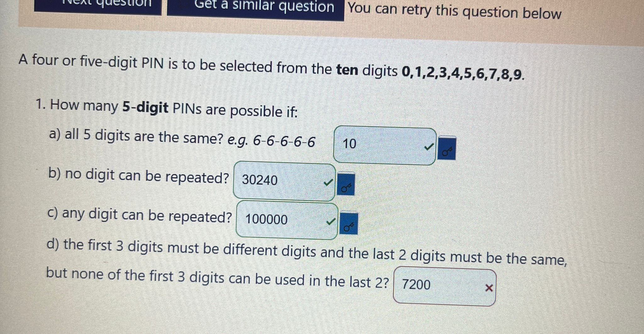 A four or five-digit PIN is to be selected from the | Chegg.com