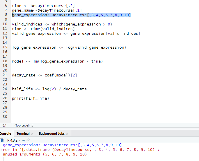 How would I fix this error using R studio? | Chegg.com