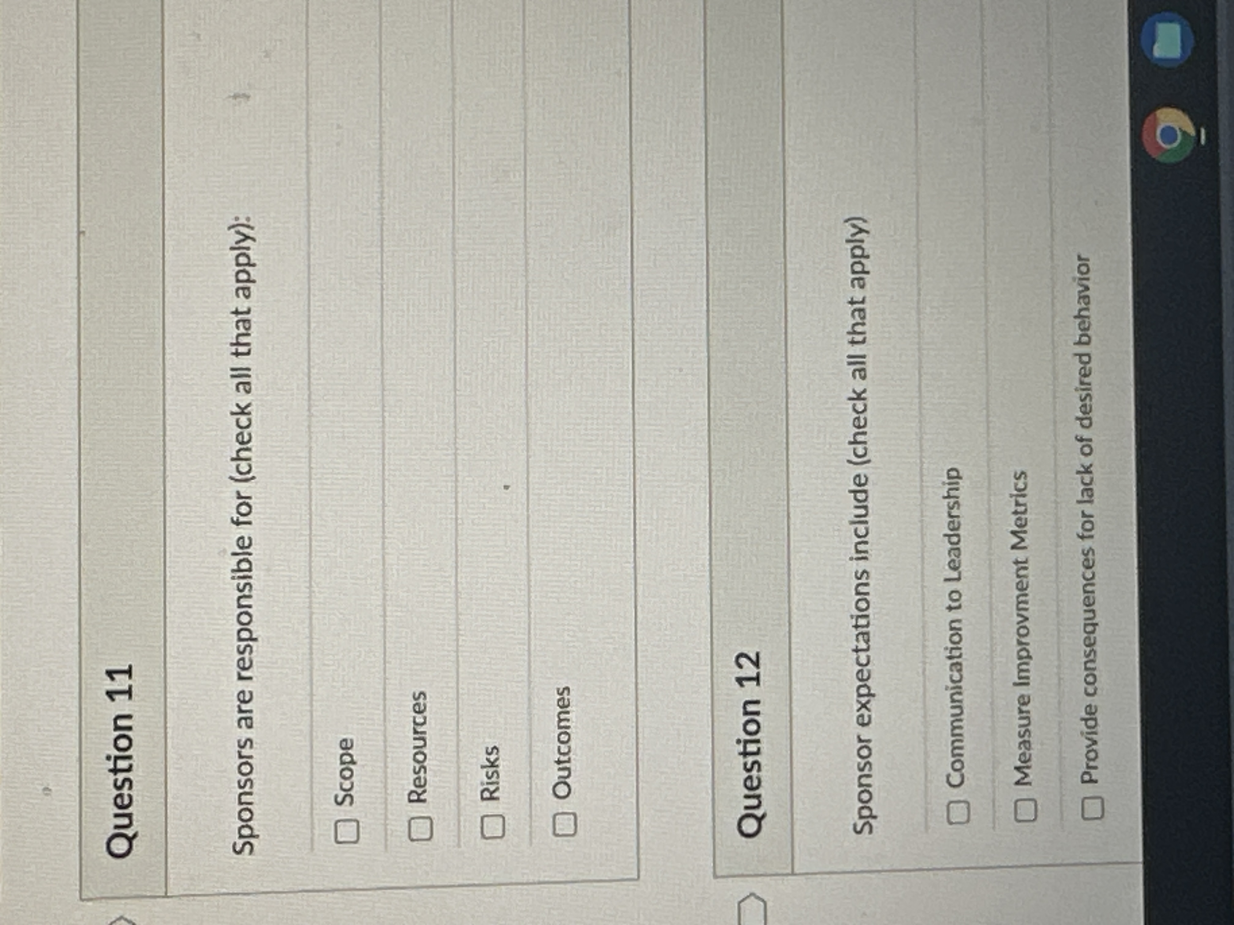 Solved Question 11Sponsors are responsible for (check all | Chegg.com