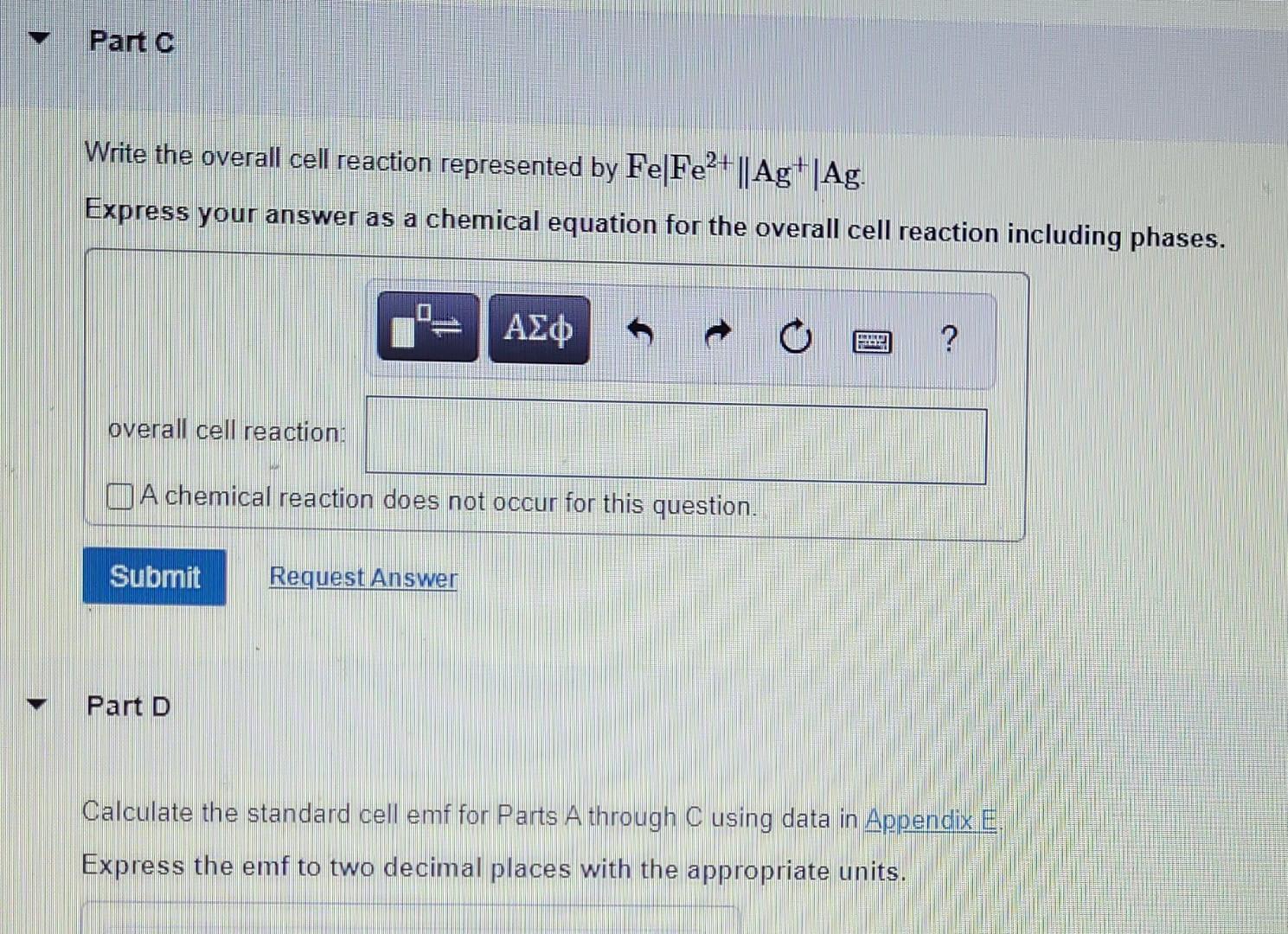 Solved Part A Write the half-reaction occurring at the anode | Chegg.com
