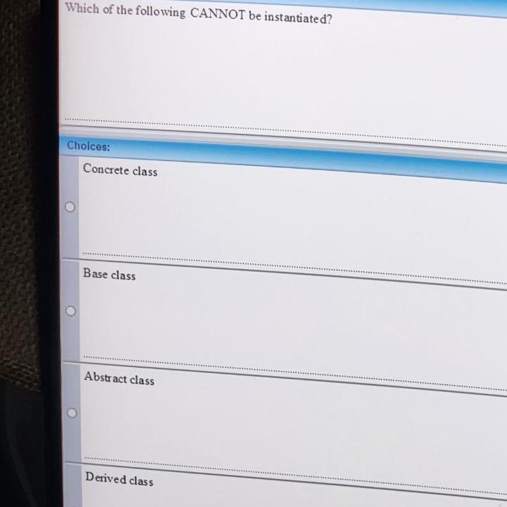 Solved Which of the following CANNOT be | Chegg.com