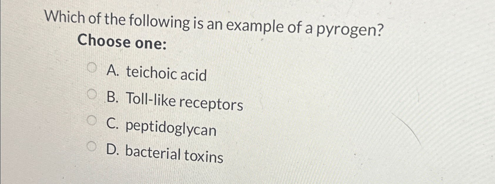 Solved Which of the following is an example of a | Chegg.com