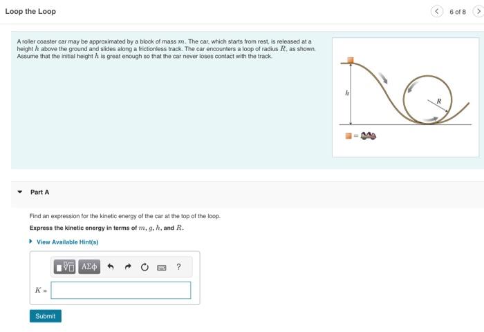 Solved A roller coaster car may be approximated by a block | Chegg.com