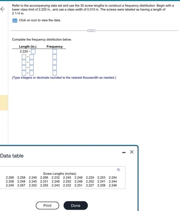 Solved Refer to the accompanying data set and use the 30 | Chegg.com