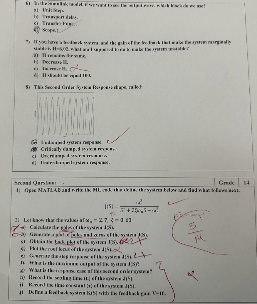 Solved In the Simulink model, if we want to see the output | Chegg.com