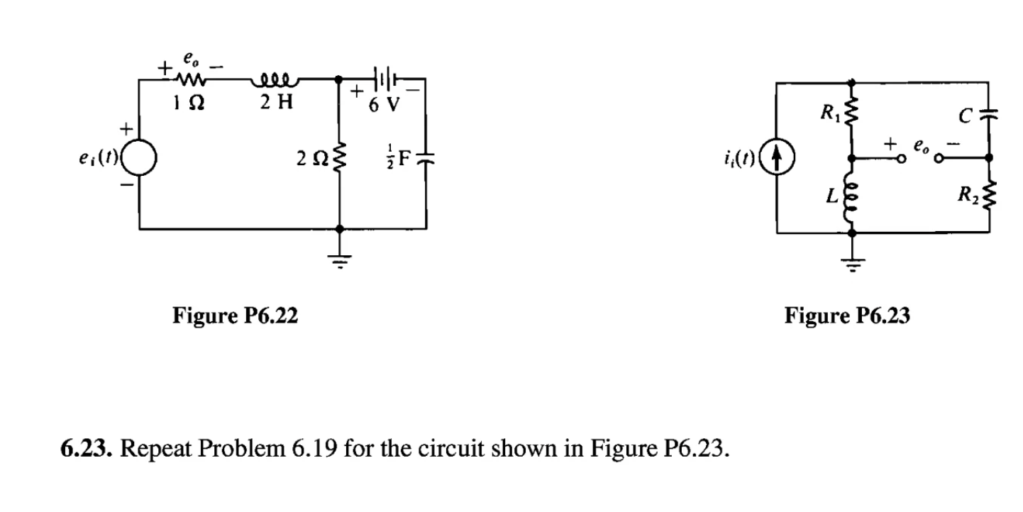 Solved F'igure P6.226.23. ﻿Repeat Problem 6.19 ﻿for the | Chegg.com