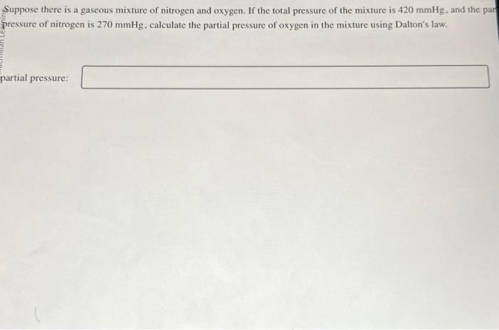 Solved Suppose there is a gaseous mixture of nitrogen and | Chegg.com