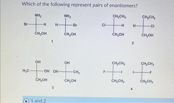 Solved Which of the following represent pairs of | Chegg.com