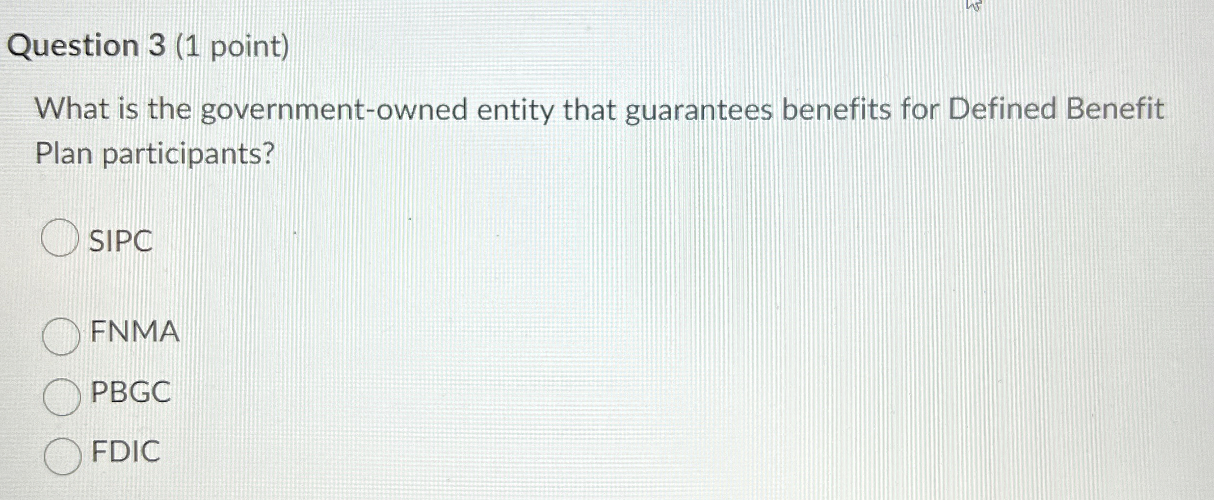 Solved Question 3 (1 ﻿point)What is the government-owned | Chegg.com