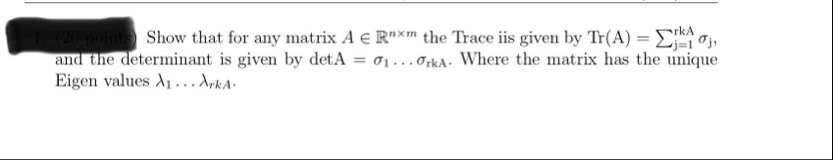 Solved Matrix Manifold :120 ﻿Show that for any matrix | Chegg.com