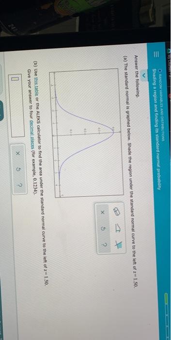 Solved Ws O Random Arables And Distributions Shading A