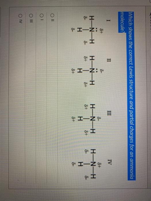 Solved Which shows the correct Lewis structure and partial | Chegg.com