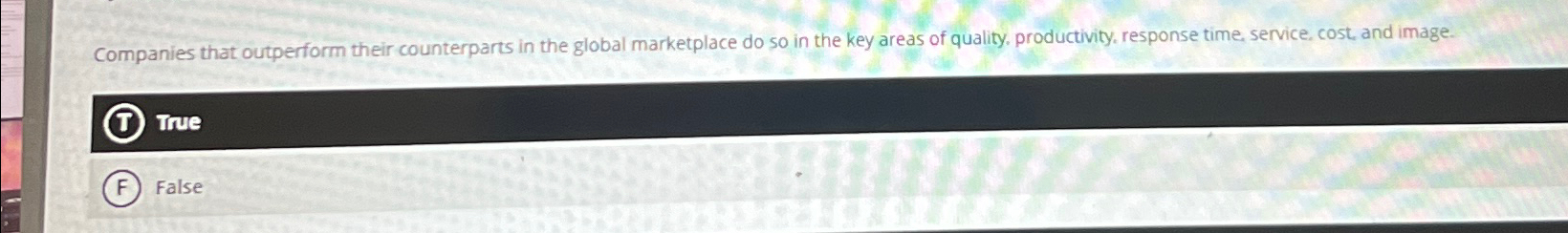 Solved Companies that outperform their counterparts in the | Chegg.com