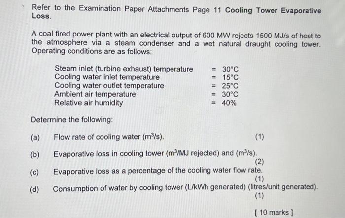 Solved Refer to the Examination Paper Attachments Page 11 | Chegg.com