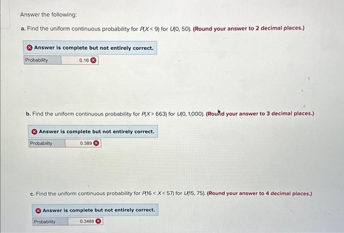 Solved Answer the following: a. Find the uniform continuous | Chegg.com