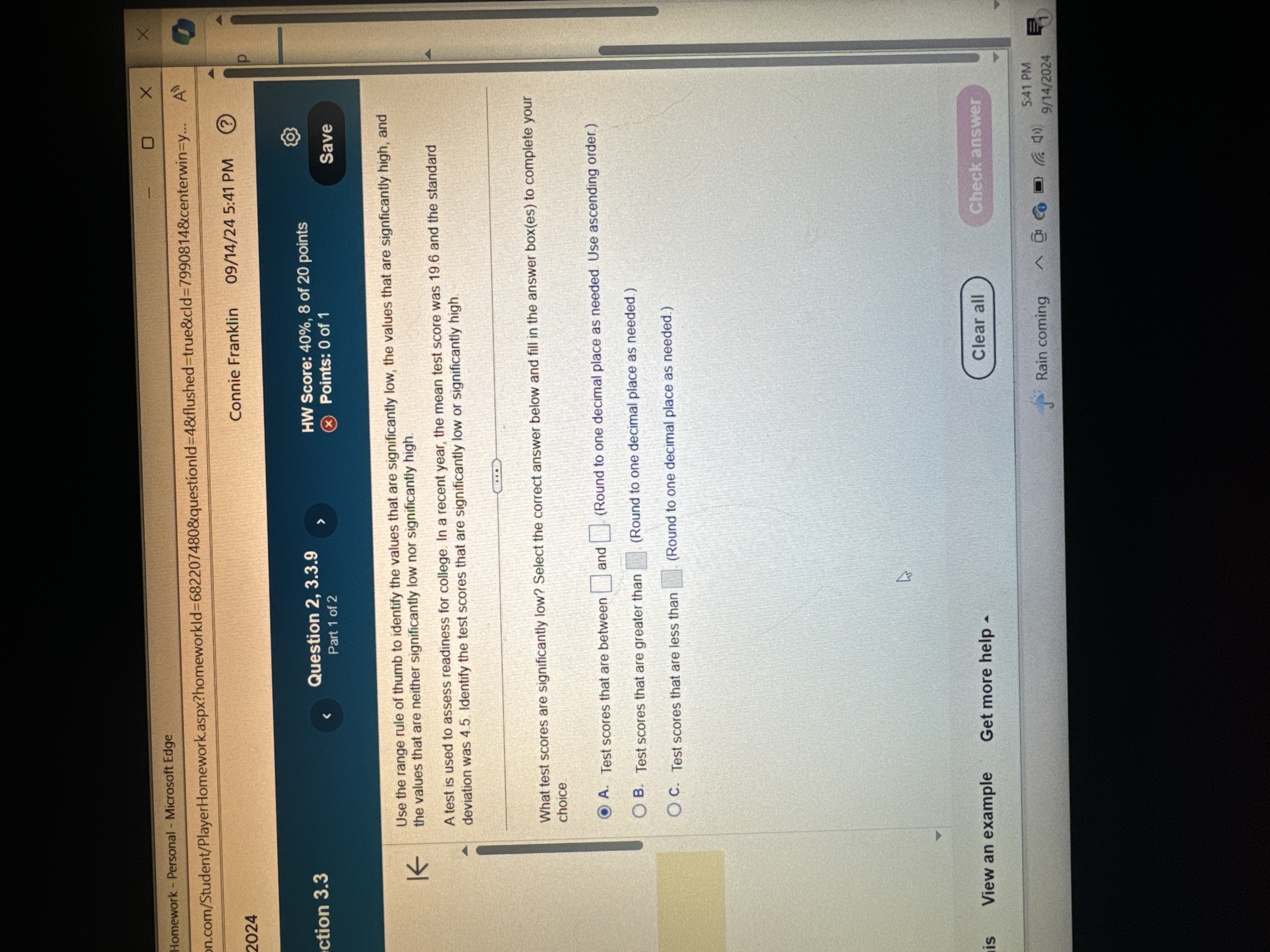 Solved Use the range rule of thumb to identify the values | Chegg.com