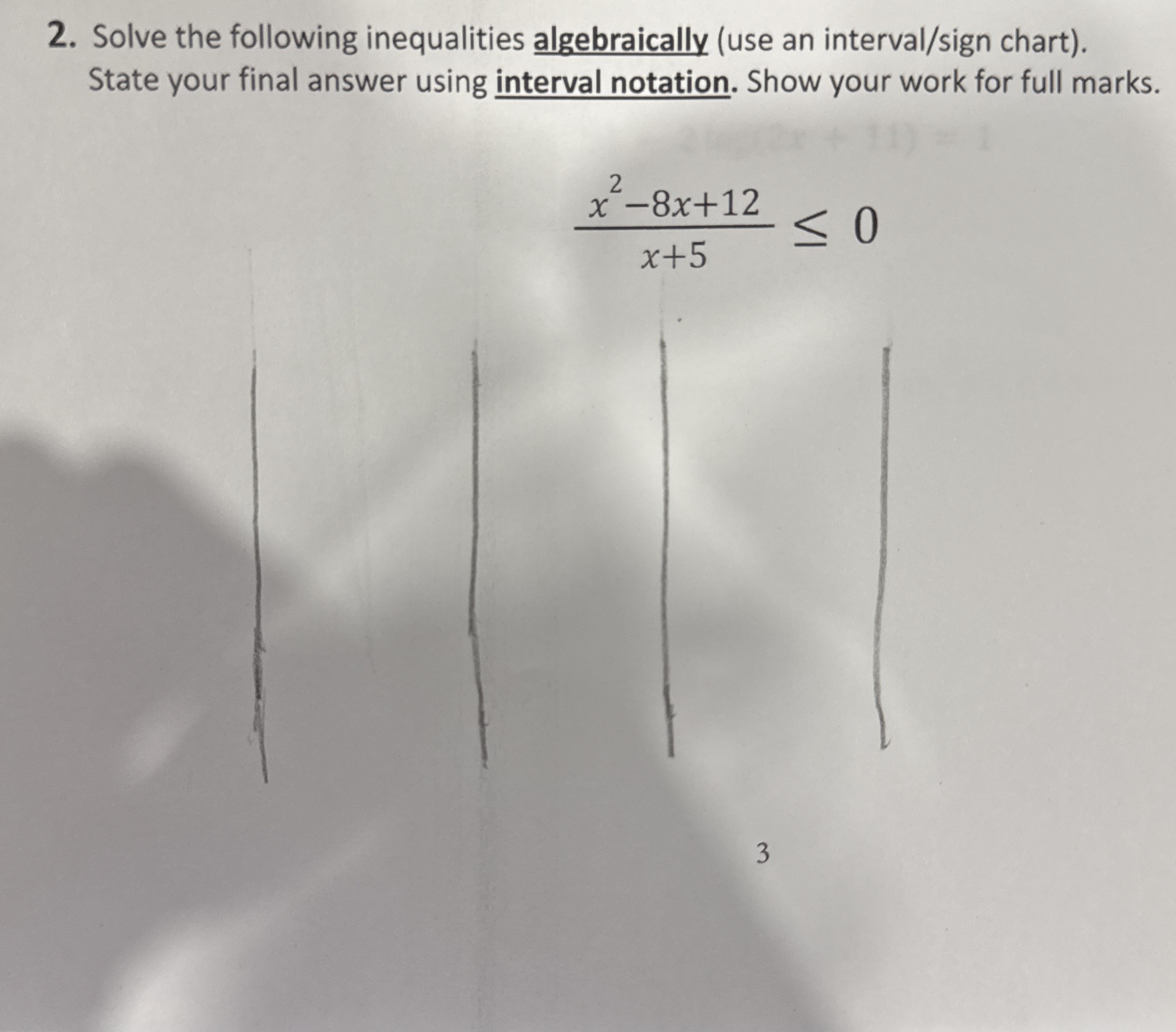 Solved Solve the following inequalities algebraically (use | Chegg.com Solved Solve the following inequalities algebraically (use | Chegg.com