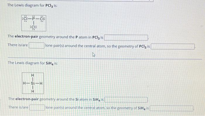 Solved The Lewis diagram for PCl3 is: The electron-pair | Chegg.com