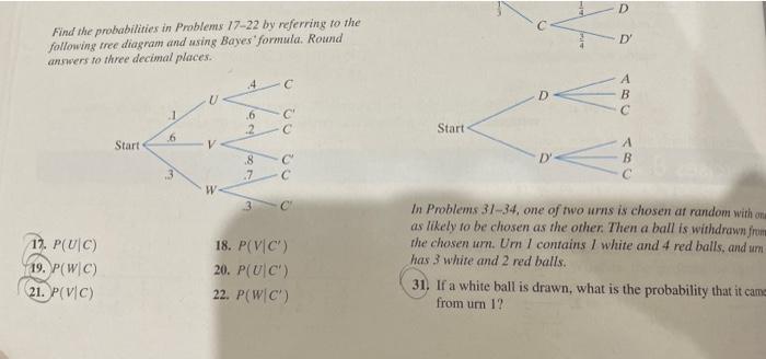 Solved Find the probabilities in Problems 7−12 by referring | Chegg.com