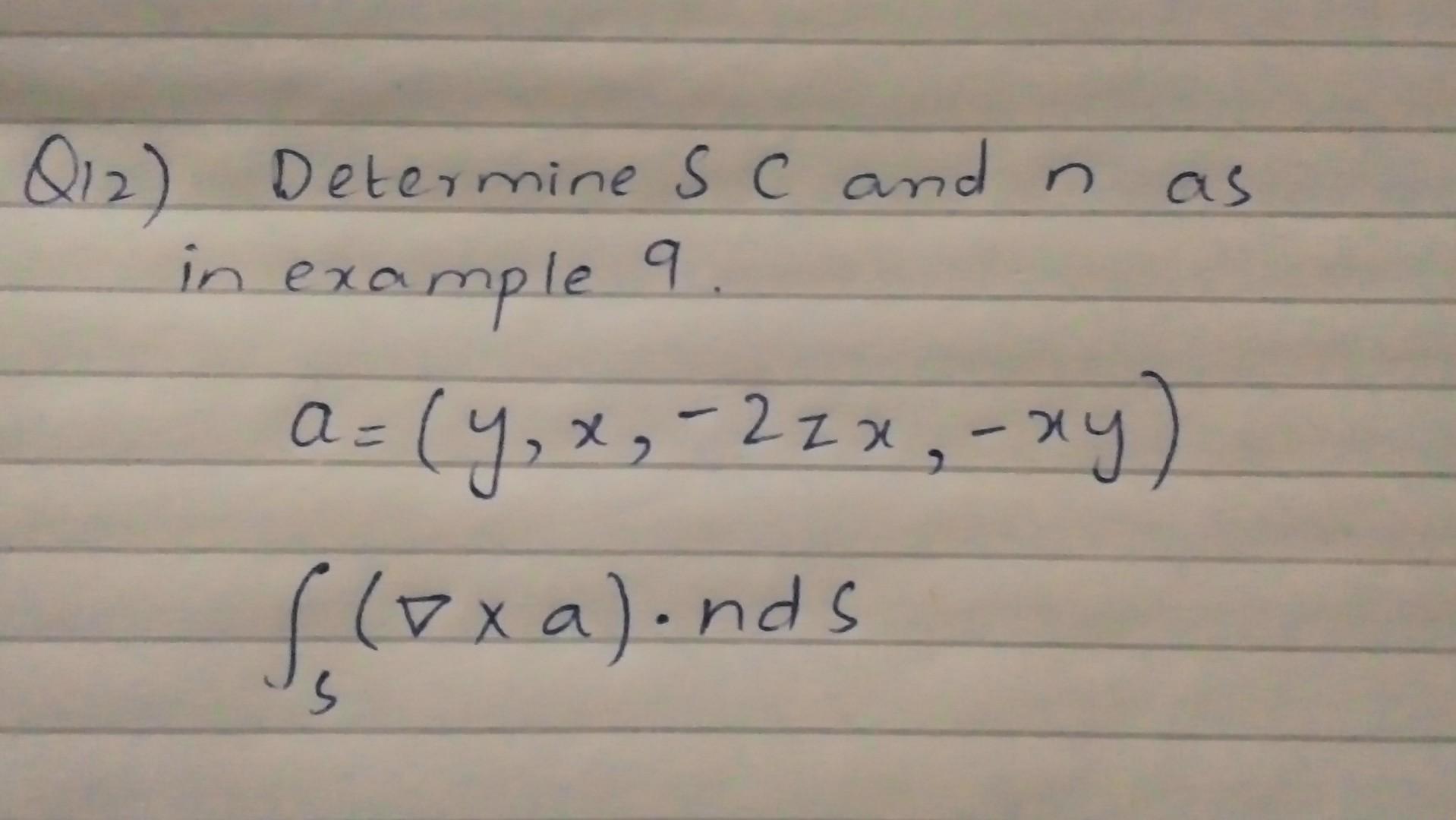 Solved Q12) Determine S C and n as in example 9 . | Chegg.com