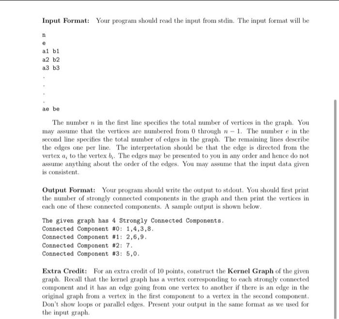Solved Kosarajus Algorithm For Finding Strongly Connected 5172