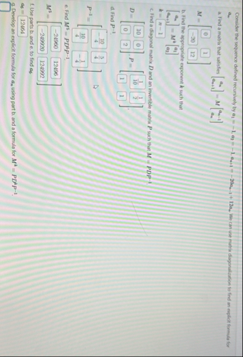 Solved Consider the sequence detined recursively by | Chegg.com