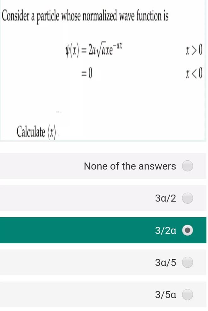 Solved Consider a particle whose normalized wave function is | Chegg.com