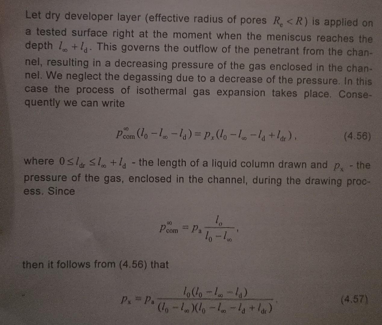 Solved Let dry developer layer (effective radius of pores R. | Chegg.com