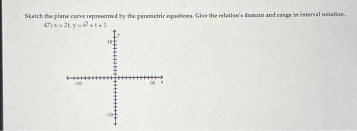 Solved Sketch the plane curve represented by the parametric | Chegg.com