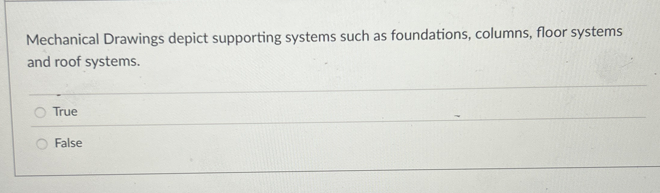 Solved Mechanical Drawings depict supporting systems such as | Chegg.com