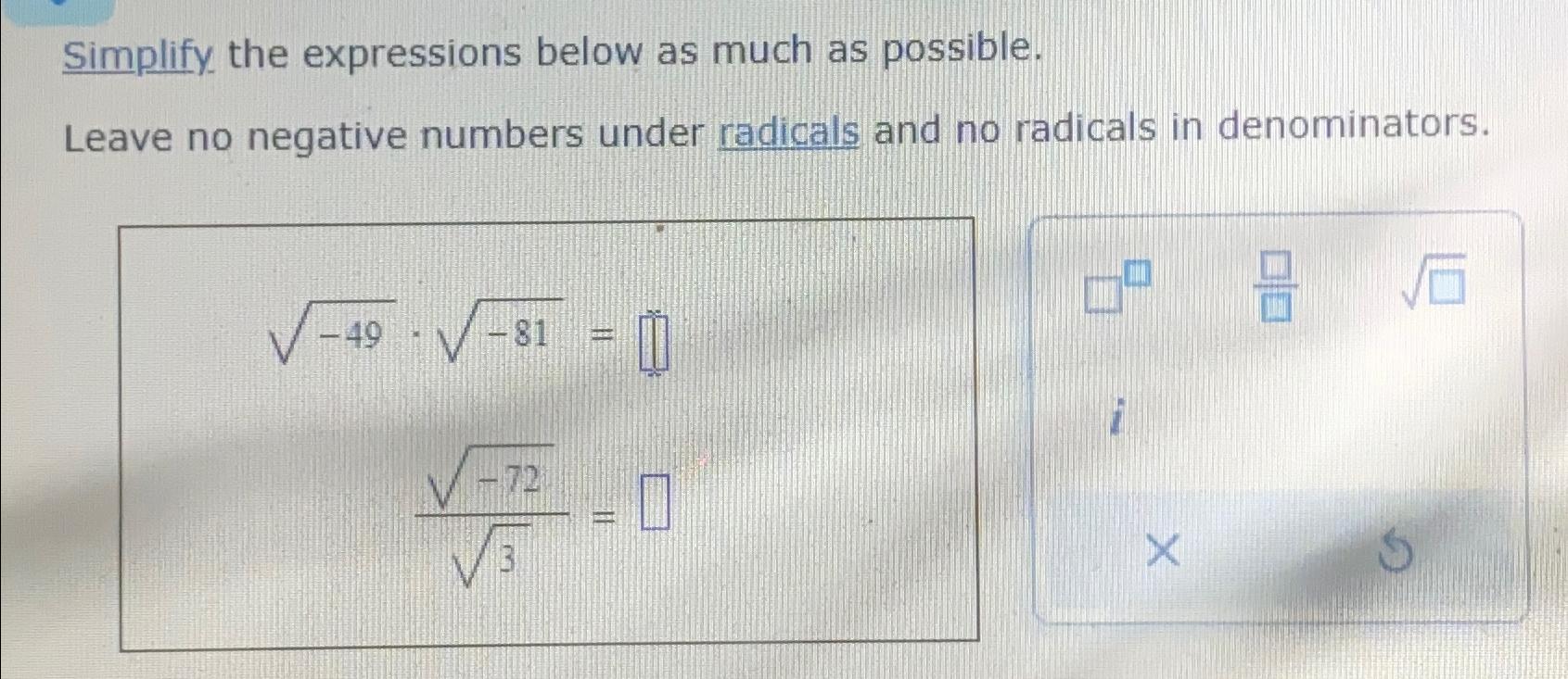 Solved Simplify the expressions below as much as | Chegg.com