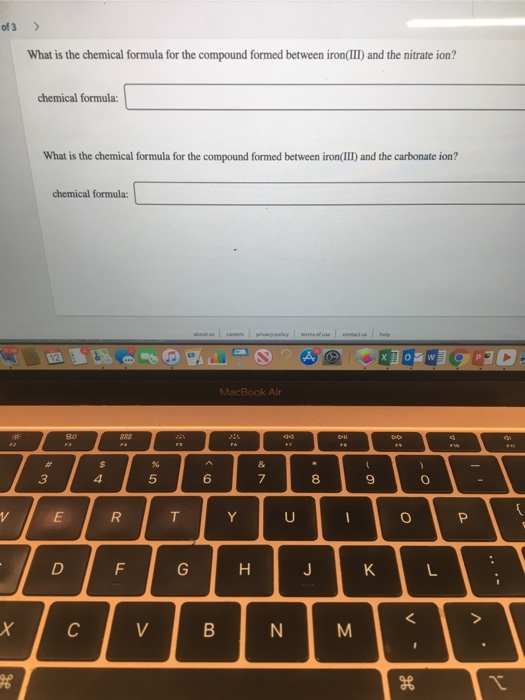 Solved of 3 > What is the chemical formula for the compound | Chegg.com