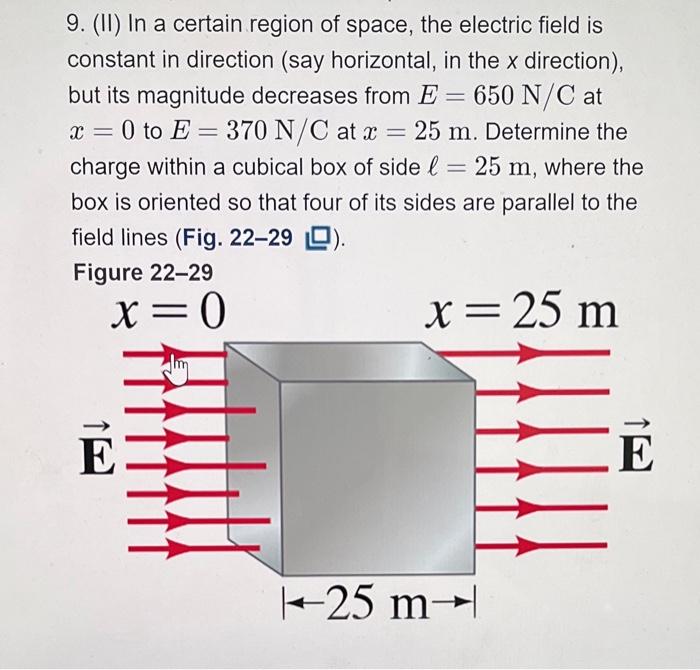Solved 9 Ii In A Certain Region Of Space The Electric