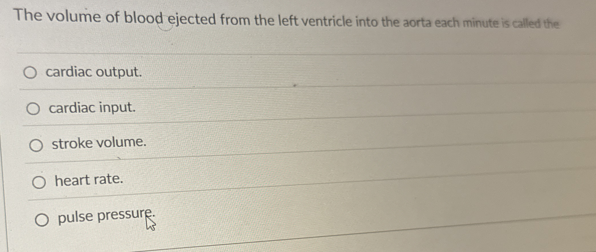 Solved Steps for How to solve The volume of blood ejected | Chegg.com