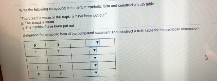 Solved Write the following compound statement in symbolic | Chegg.com