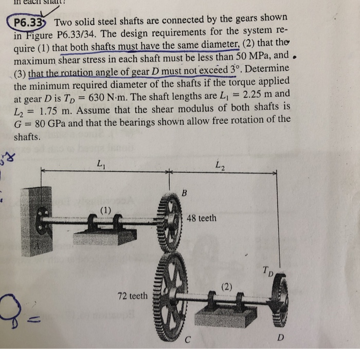 Solved P6.33 Two solid steel shafts are connected by the | Chegg.com