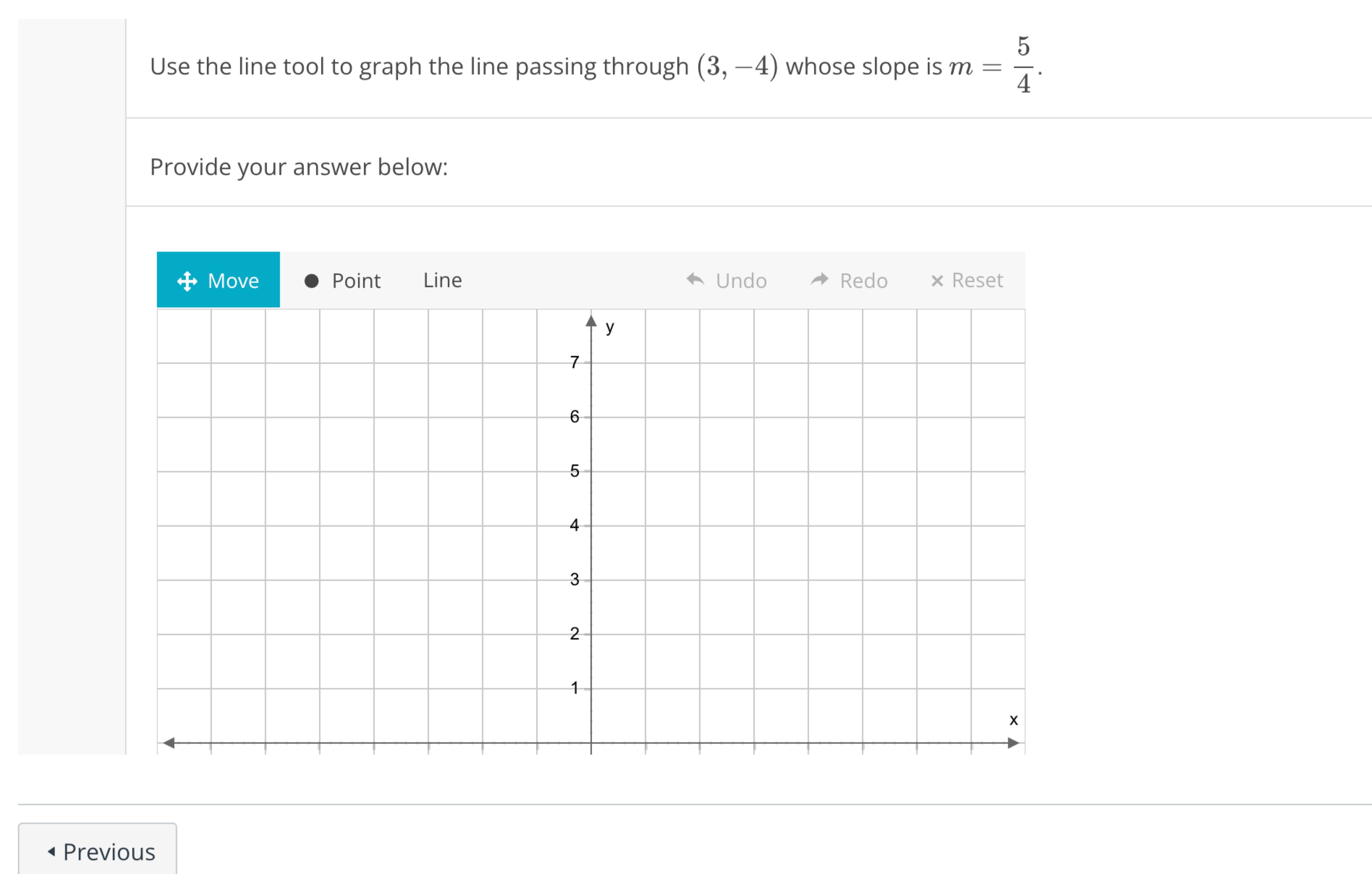 Solved Use the line tool to graph the line passing through | Chegg.com