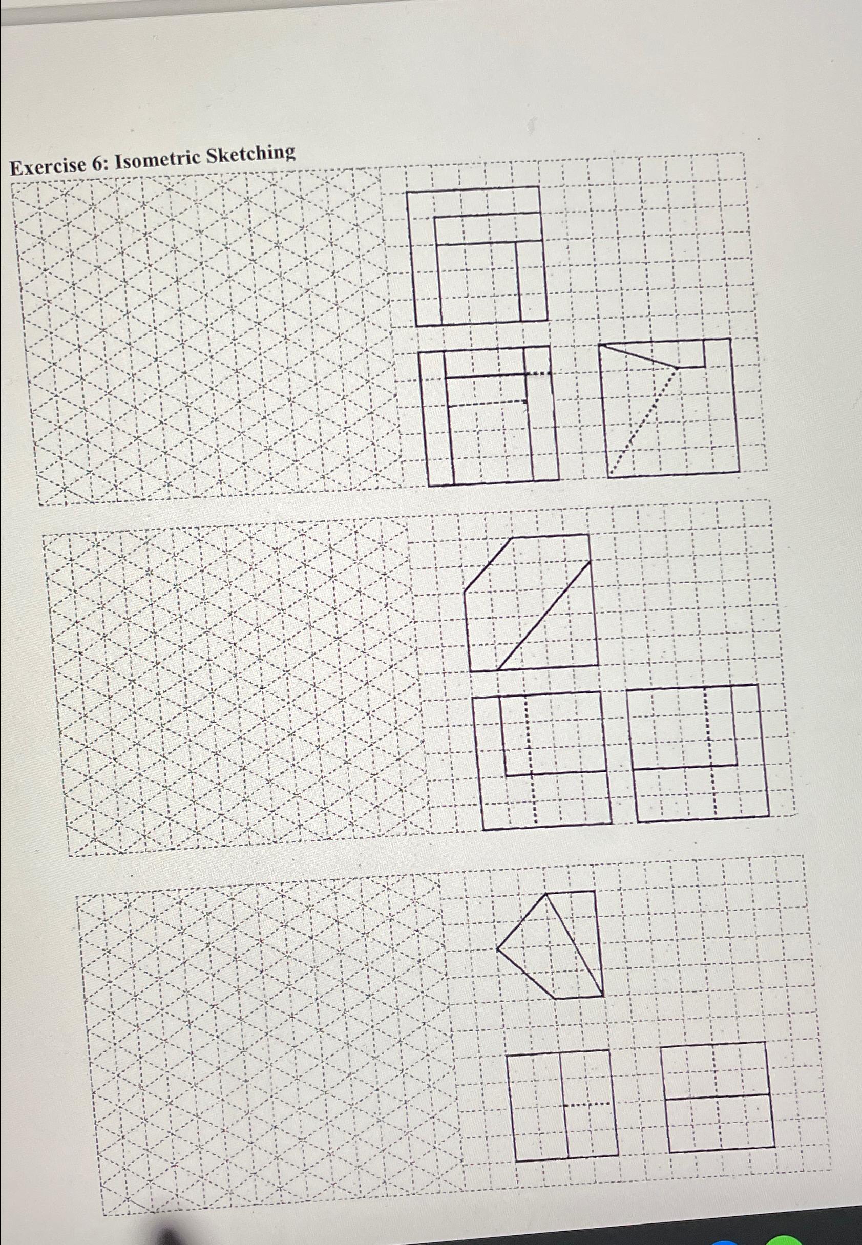 Solved Exercise 6: Isometric Sketching | Chegg.com