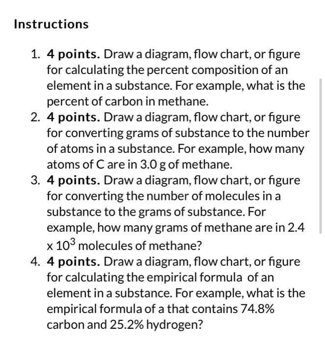 Solved 1. 4 points. Draw a diagram, flow chart, or figure | Chegg.com Solved 1. 4 points. Draw a diagram, flow chart, or figure | Chegg.com