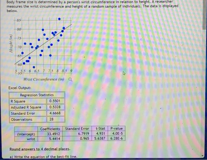 Solved Body frame size is determined by a person's wrist | Chegg.com