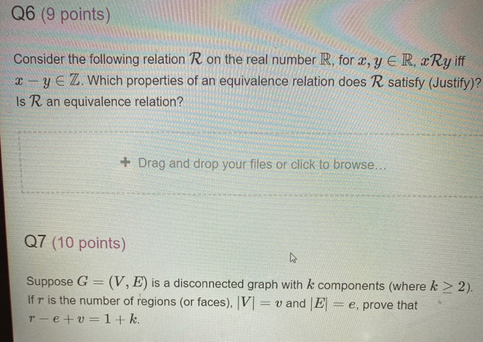 Solved Q6 (9 points) Consider the following relation R on | Chegg.com
