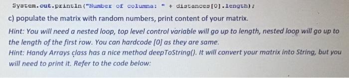 Solved 2. Matrix creation a) choose dimensions for a square | Chegg.com