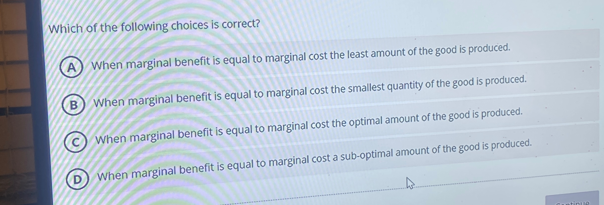 Solved Which of the following choices is correct?When | Chegg.com
