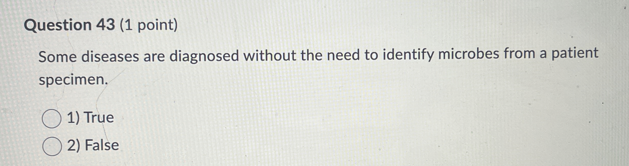 Solved Question 43 (1 ﻿point)Some diseases are diagnosed | Chegg.com