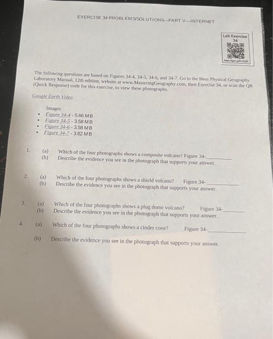 Solved EXERCISE 34 PRORLEMSISOLUTIONS-PART V-INTERNET The | Chegg.com