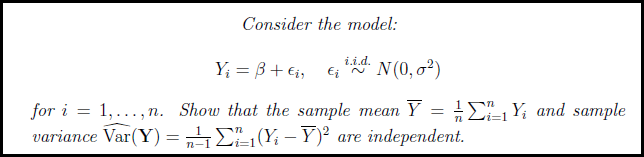 Solved Consider the model:Yi=β+εloni,εloni∼i.i.d.N(0,σ2)for | Chegg.com