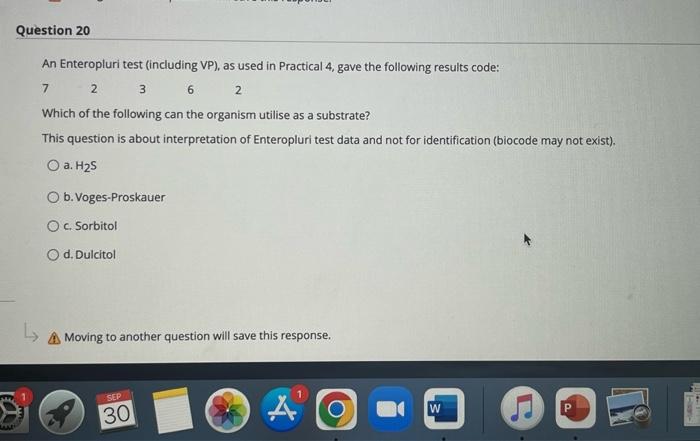 Solved An Enteropluri test (including VP), as used in | Chegg.com