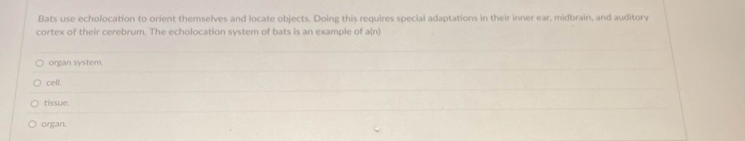 Solved Bats use echolocation to orient themselves and locate | Chegg.com